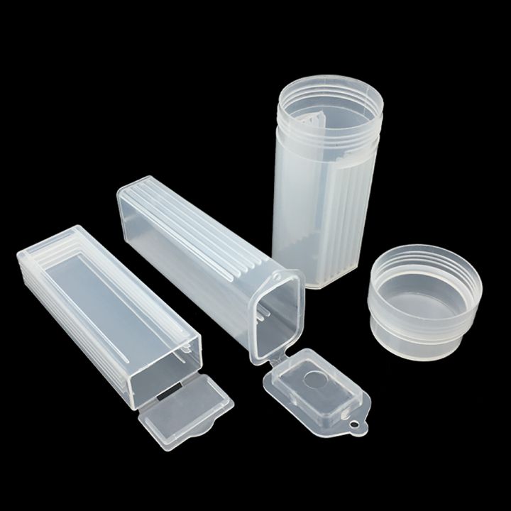 Plastic Box for 5 Pieces Microscope Slides Protective Storage Case for ...