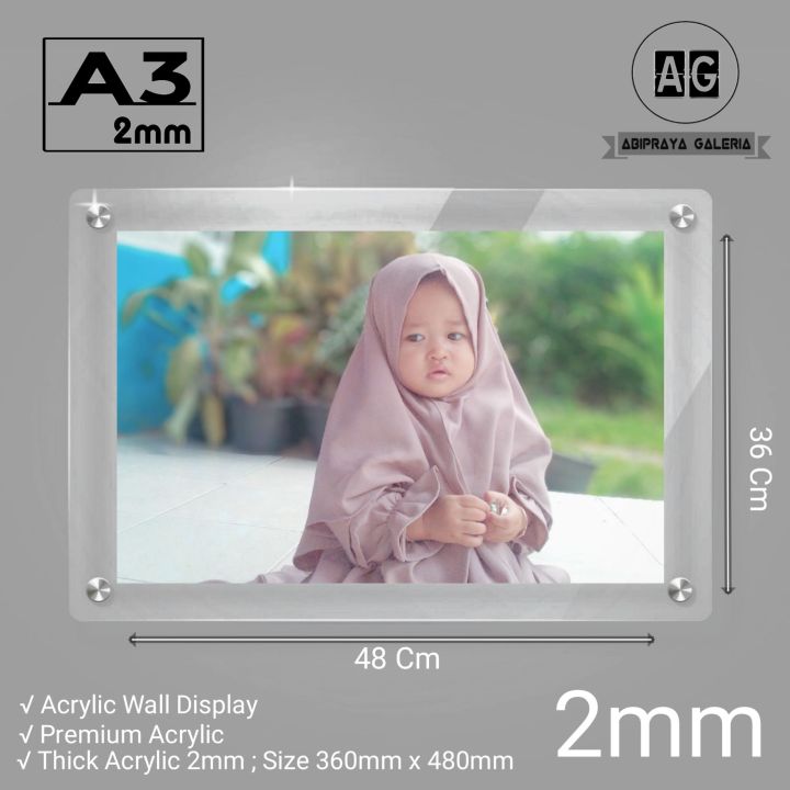 Frame Bingkai Display Poster Akrilik Menu Dinding Ukuran A3 | Lazada Indonesia