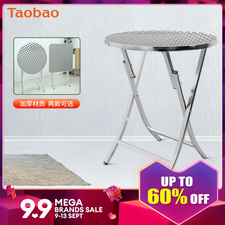 Stainless Steel Foldable Table round Table Rental Small Square Table ...