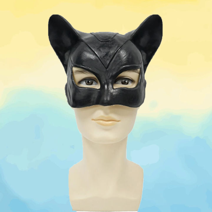 Latex Mask Superhero Movie Sexy Cat Woman Selina Kyle Masks Halloween ...