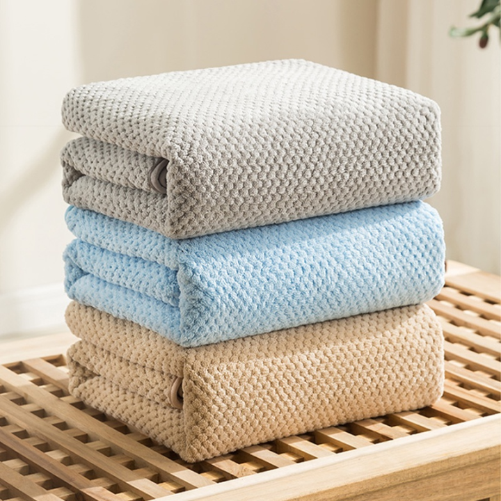 (2in1)Class A Bath Towel Cotton 70X140CM Microfiber soft bath towel ...