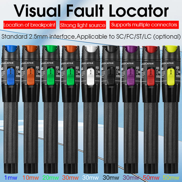 COMPTYCO Visual Fault Locator Fiber Optic Cable Tester Red Light 5-50mW ...