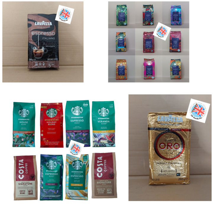 STARBUCKS GROUND BEANS COFFEE, COSTA COFFEE, EXTRA SPECIAL BY ASDA ...