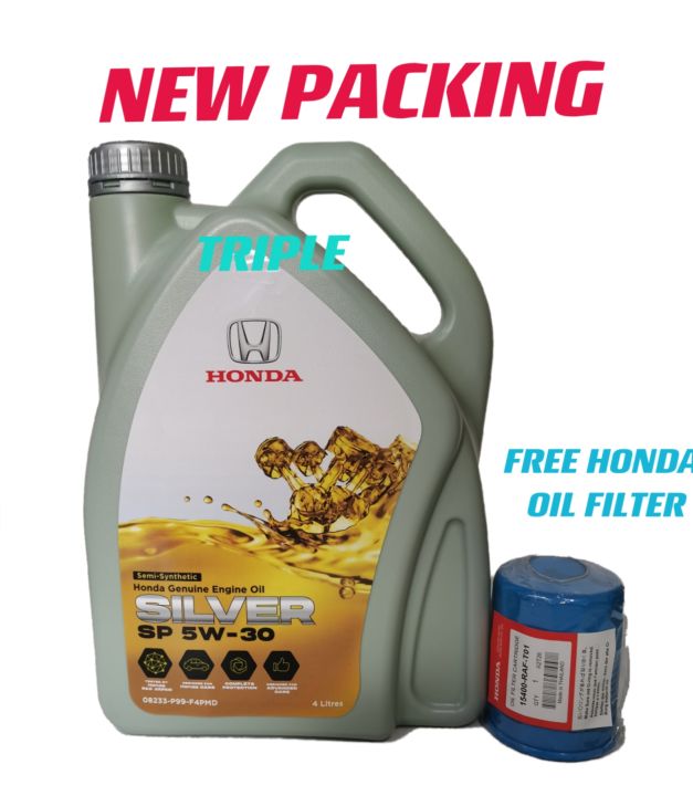 Honda Genuine Semi Synthetic SN5W30 4L Engine Oil with Honda Oil Filter ...