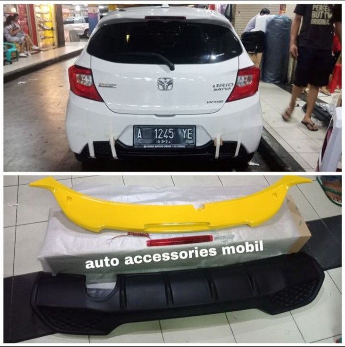 Diffuser dan spoiler honda all new Brio 2018 - 2019 model RS | Lazada ...