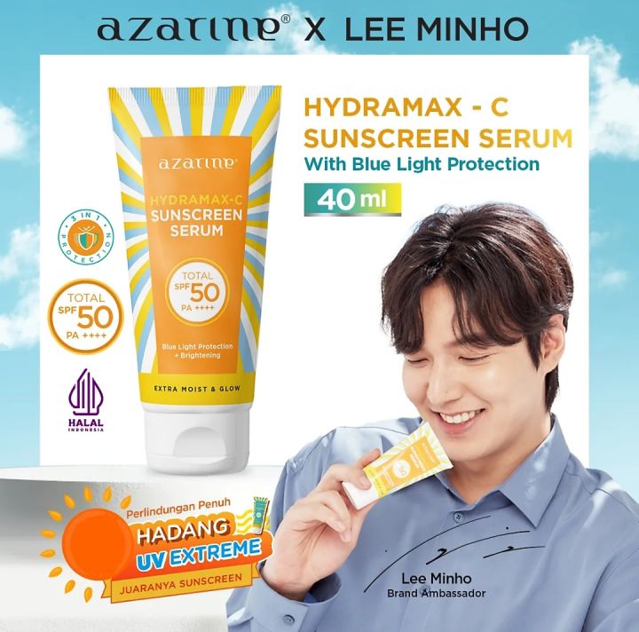 AZARINE HYDRAMAX C SUNSCREEN SERUM SPF 50 PA ++++ 40 ml - Kulit Kering ...