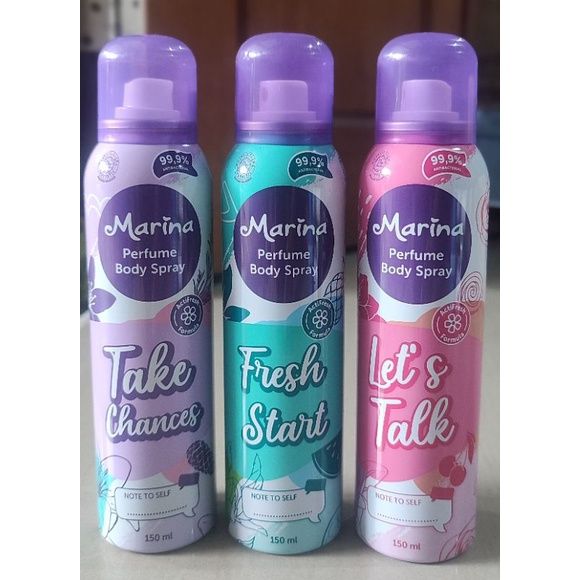 Marina Perfume Body Spray Ukuran 150 ml all varian Let's Talk Take ...
