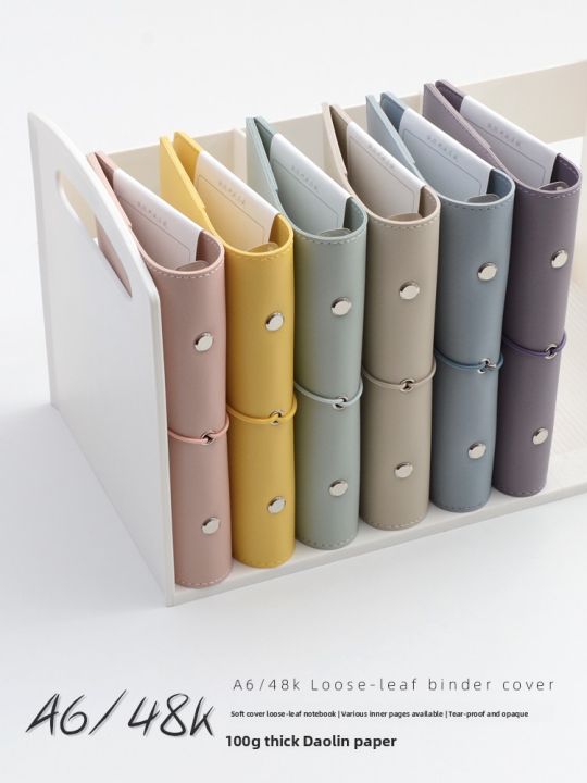 Mini A6 Soft Leather Spiral Bound Notebook Girls Planner Grid Dot Paper ...