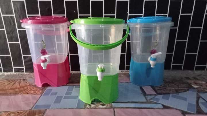 Dispenser drink jar 5Ltr set kerand / tempat Es teh set kerand / tempat ...