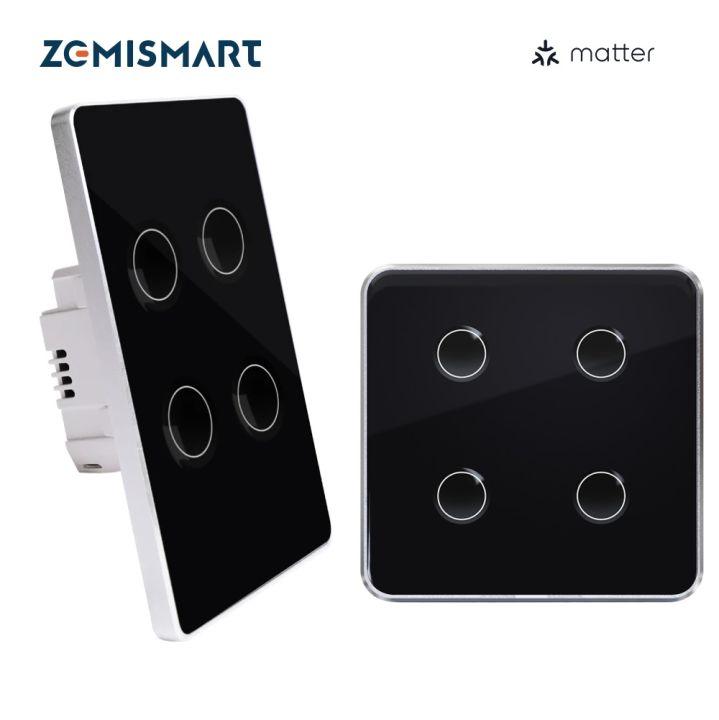 Zemismart Matter Wifi Light Switch,Smart Neutral Matter Switch Touch US ...