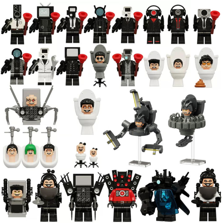 Superhero Building Blocks ของเล่นทีวีคนตุ๊กตาสําหรับผู้ใหญ่และเด็กอายุ ...