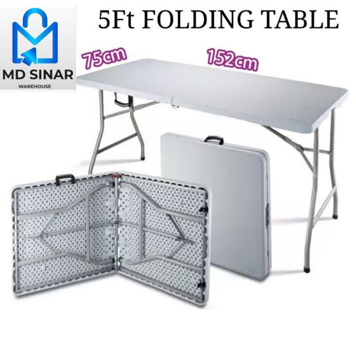 MD SINAR 2.5x 5 FT Folding table GARDEN TABLE bazzar meja lipat heavy ...