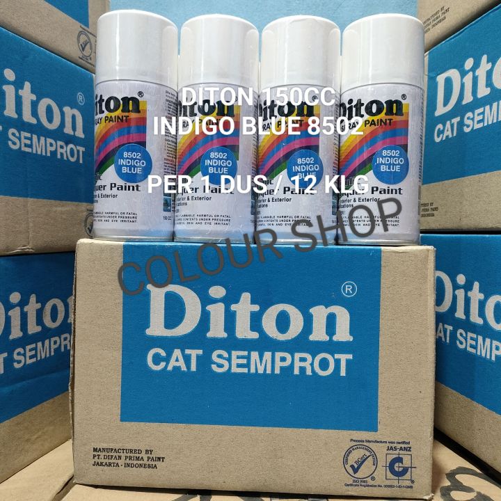 Pilox Pilok Cat Diton Indigo Blue 8502 PerDus /12 klg Biru Indigo 150cc ...