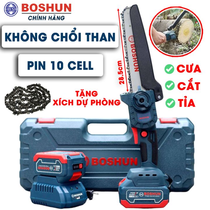 [KHÔNG CHỔI THAN] Máy Cưa Xích Pin BOSHUN BS-CS08 - 100% Lõi Đồng ...