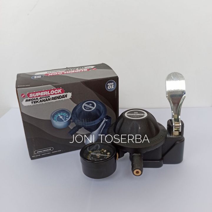 Regulator Gas LPG Superlock Tekanan Rendah GRS 01 Dengan Meteran dan ...