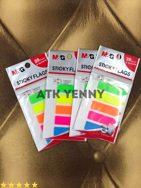 Sticky Note / Memo Stick M&G Sticky Flags 20 Sheets x 5 Color | Lazada ...
