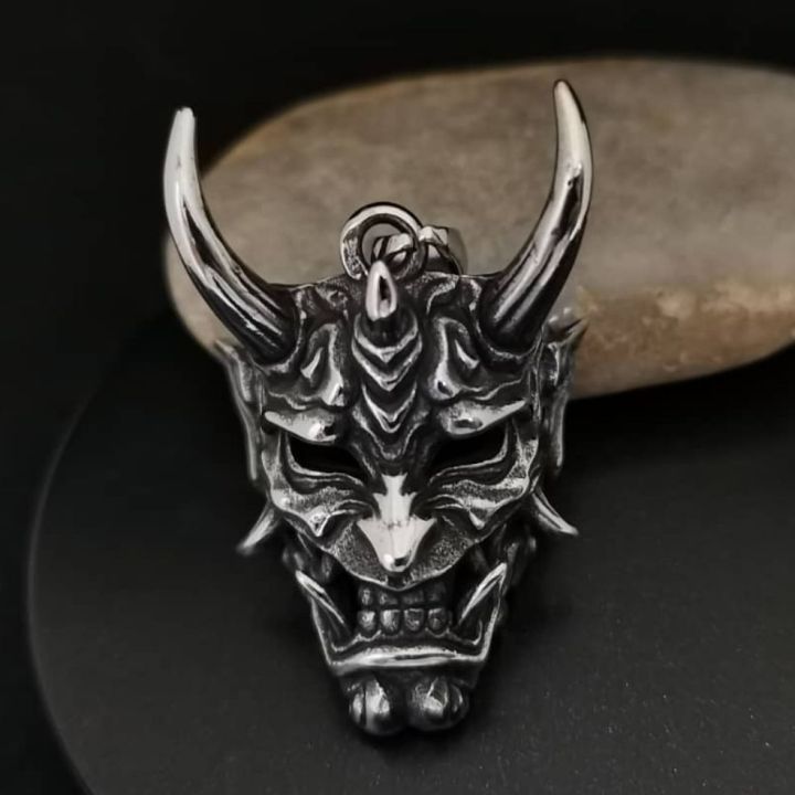 Stainless Steel Triangle Prajna Demon Ghost King Mask Pendant. | Lazada