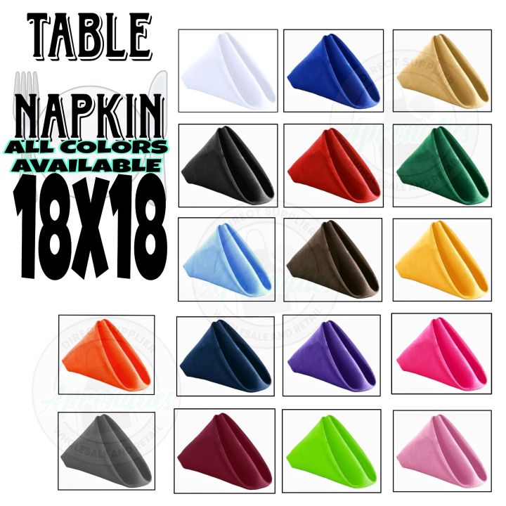 Table Napkin Plain Square Table Cloth Napkin For Folding | Lazada PH