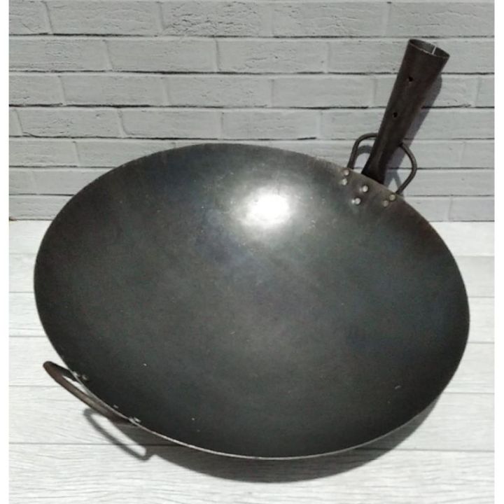 WAJAN NASI GORENG 40 CM HITAM WAJAN GAGANG PLAT TEBAL | Lazada Indonesia