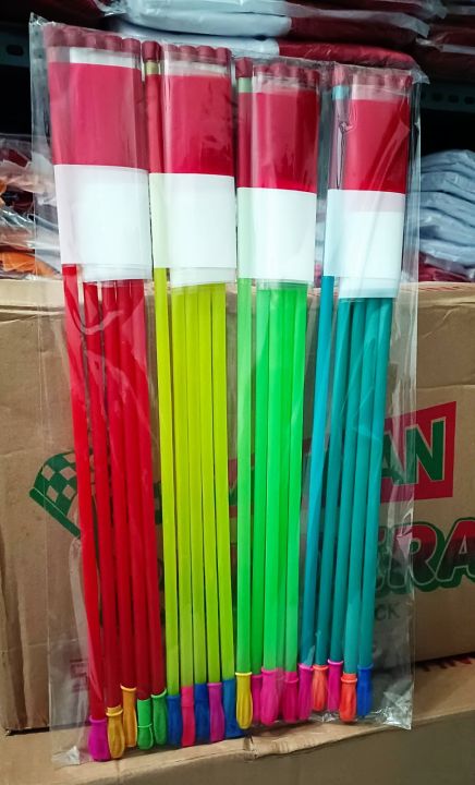 Mainan Bendera Merah Putih Balon Bendera Gagang Balon 1pack isi 20pcs ...
