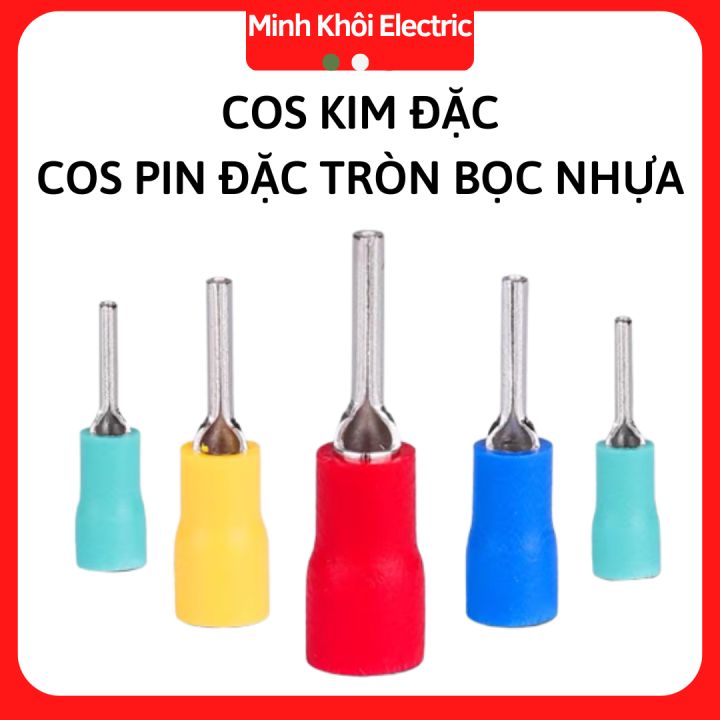 cos kim đặc combo 100c, đầu cos pin tròn đặc,đầu cốt kim bấm nối dây ...