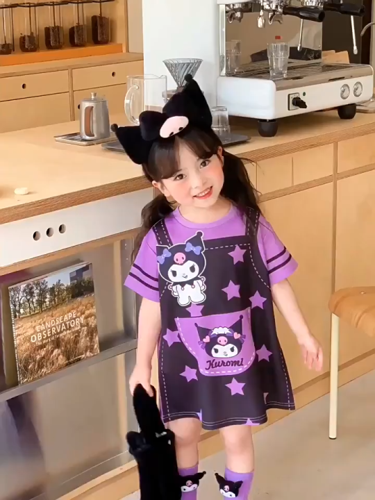 PRINCESS KESLI เสื้อผ้าเด็กเกาหลี ชุดเดรสลายการ์ตูนเด็กผู้หญิง กระต่าย ...