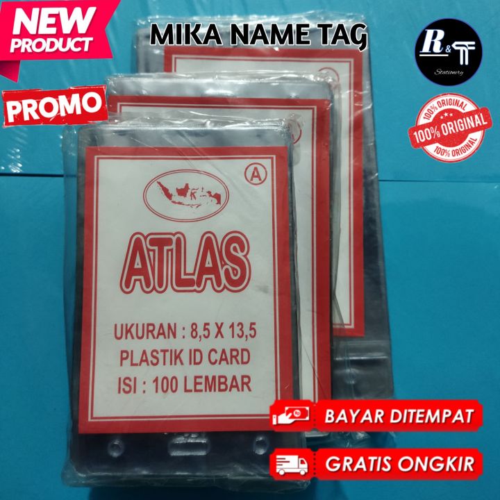 MIKA NAME TAG 3 UKURAN PANITIA PLASTIK TEBAL MERK ATLAS | Lazada Indonesia