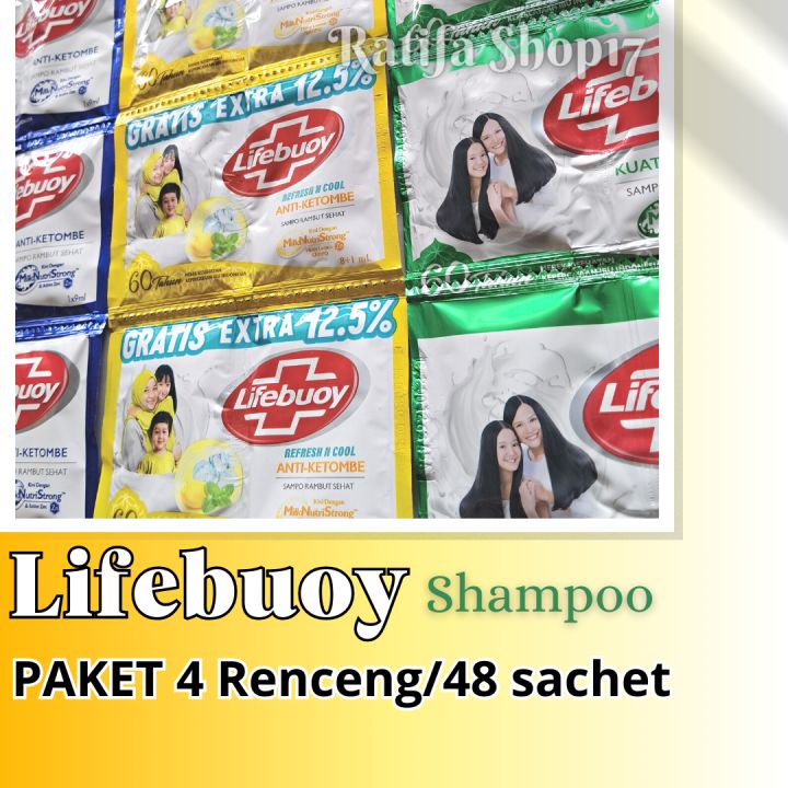 Lifebuoy Shampoo Kemasan Sachet (Paket 4 Renceng/48 sachet) | Lazada ...