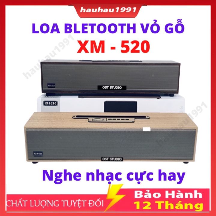 Loa bluetooth vỏ gỗ XM 520 Bass mạnh , công suất 20W siêu trầm , có giá ...