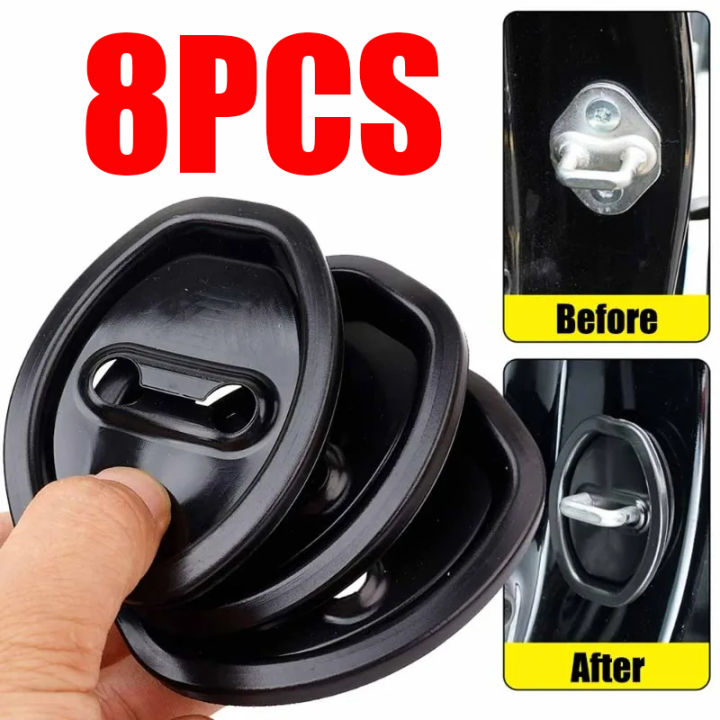 【Best Price】8Pcs Car Door Lock Protector Cover Absorber Seal Pad ...
