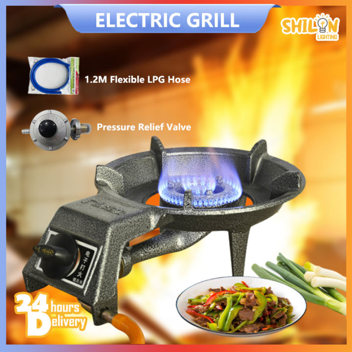 Heavy Duty Gas Stove Single Burner Stove Burner Cast iron Low pressure Automatic Ignition ...