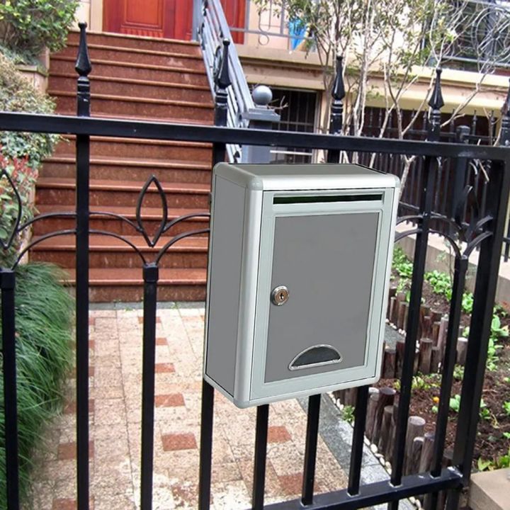 Mail Letter Post Suggestion Box Aluminum Wall Mounted Lockable Window ...