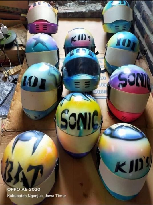 helm anak fullface helm untuk anak anak helm jadul | Lazada Indonesia