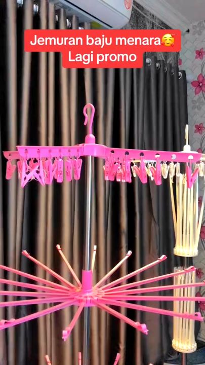 Rak Jemuran Handuk Pakaian Bayi Kaos Kaki Kain Gantungan Berdiri ...