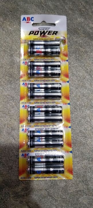 Batre remot ABC AAA isi 12 | Lazada Indonesia