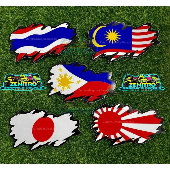 Flag Stam Sticker Decals Premium Glossy | Lazada PH