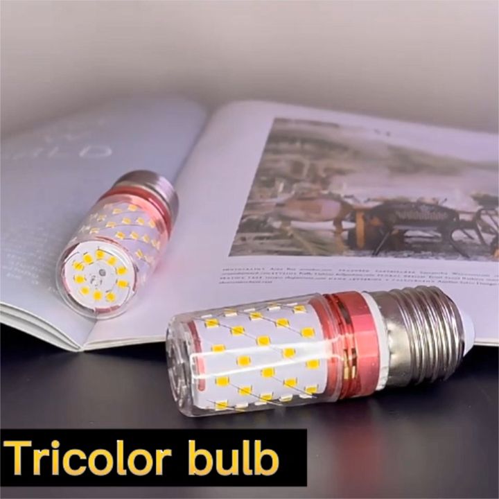 12W Tricolor Led Bulb Light Led E27 E14 Led Bulb Corn Bulb Led Light ...