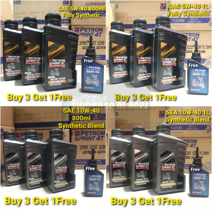 Petron Sprint 4T (SAE 5W-40 800 ml and 1L) (SEA 10W-40 800 ml and 1L ...