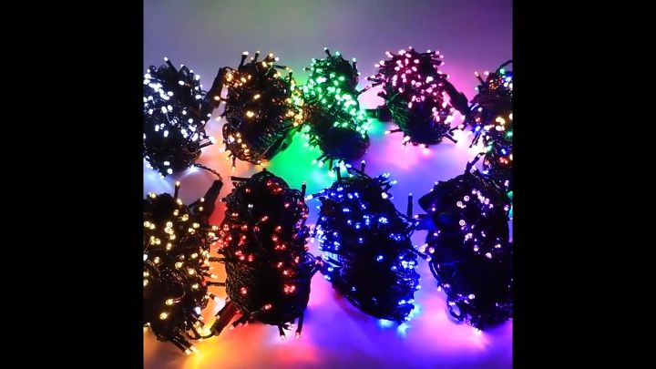Flashing LED Deepavali Lights Black Wire Outdoor Wterproof Fairy Light ...