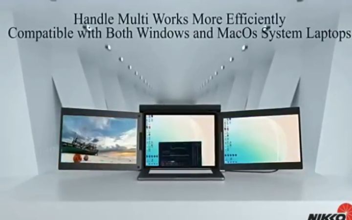 [Local Warranty] NikkoTech Dual Portable Tri Fold 13.3" inch 14" inch ...