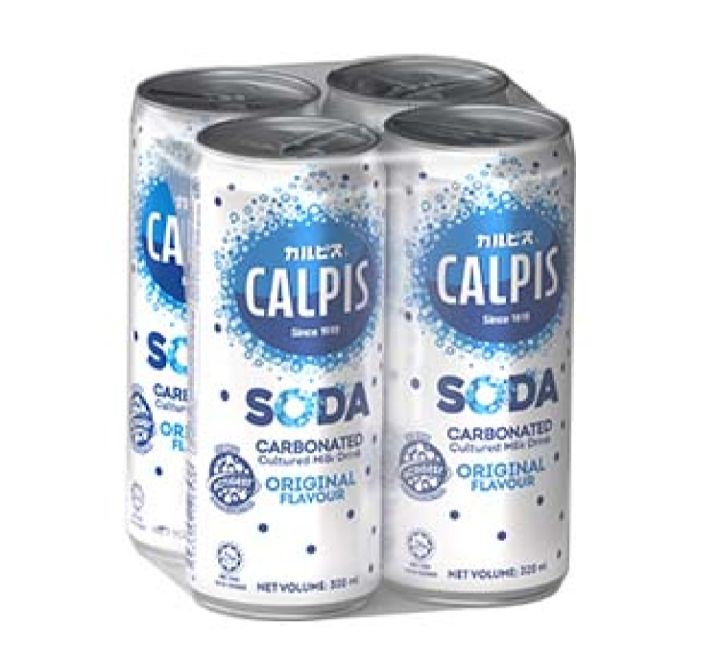 Calpis Soda Original 320ml x 4 cans (M. Cluster) | Lazada