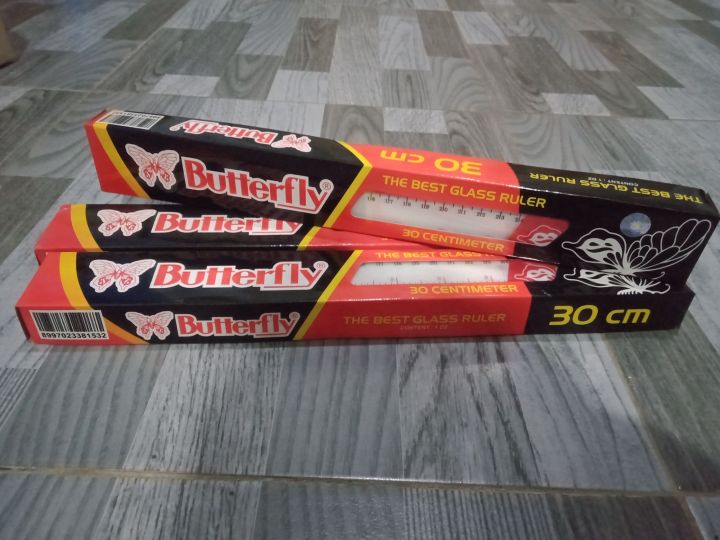 PENGGARIS BUTTERFLY 30 CM HARGA PER PACK ISI 12 PCS || 1 PACK PENGGARIS BUTTERFLY ISI 12 PCS ...