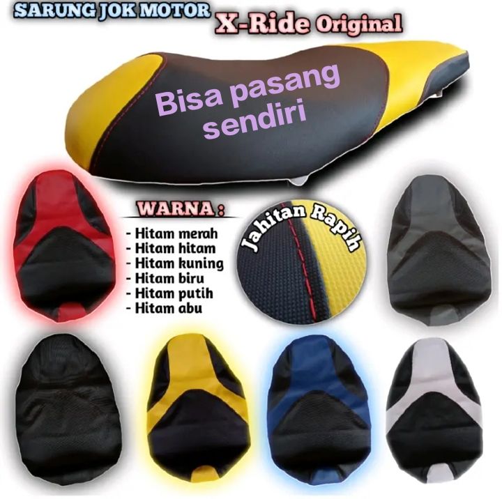 Kulit jok motor X ride bisa pasang sendiri ada karet nya | Lazada Indonesia