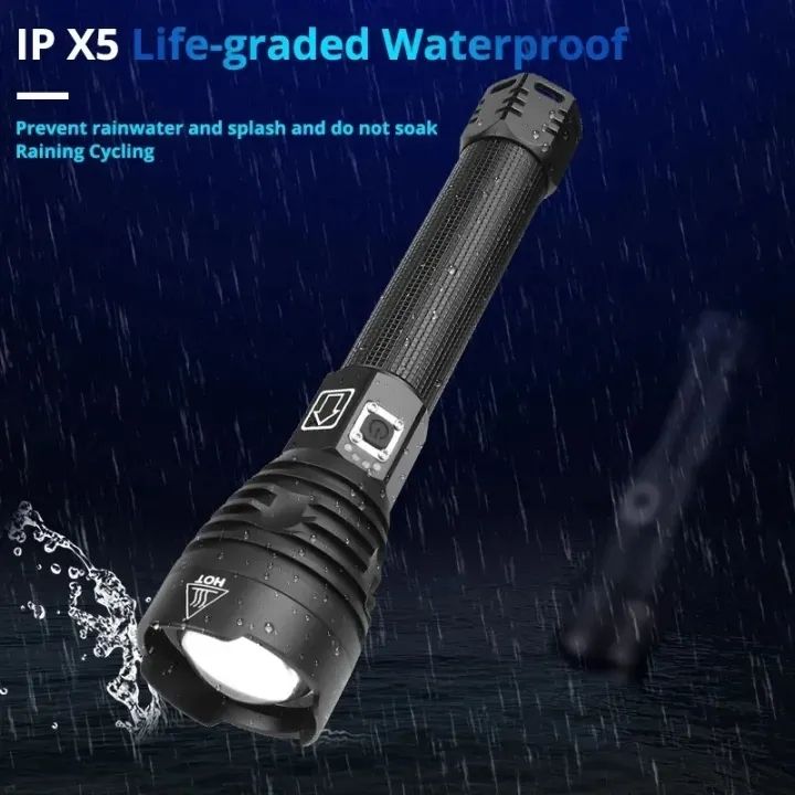 Flashlights High Lumens,Rechargeable 300000LM Super Powerful Zoom XHP90 ...