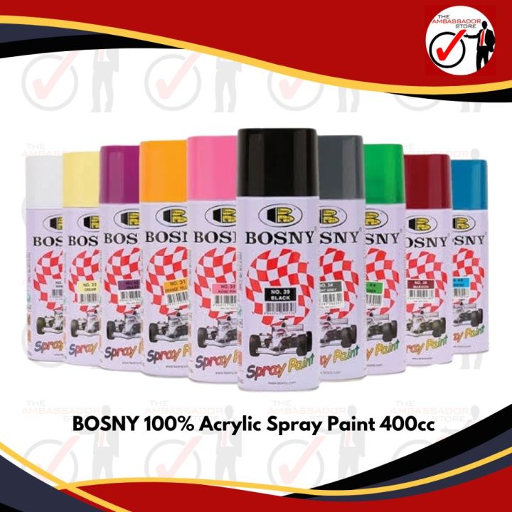 BOSNY Original Acrylic Spray Paint 400cc | Lazada PH