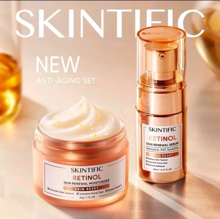 Skintifitic paket set retinol ( Retinol Renewal Moistureizer 30mg ...