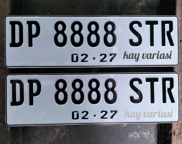 PLAT NOMOR MOBIL FONT BARU (1PASANG DEPAN DAN BELAKANG) | Lazada Indonesia