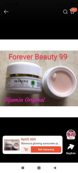 skincare skinnova glowing sunscreen pink spf 50 instant whitening ...