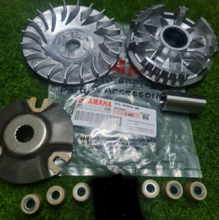 Original Yamaha Mio Pulley set Mio Sporty Soulty with drive face and ...
