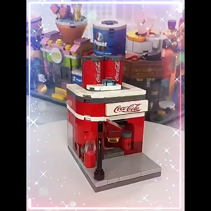 City Street View Building Blocks Cola Shop 3D Model Educational Toys ...